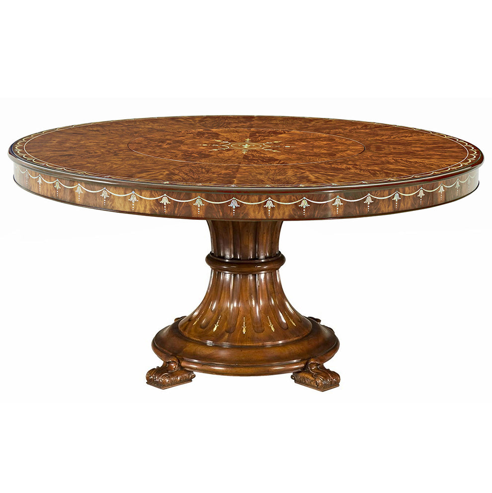 Mahogany Dining Table with Mother of Pearl Inlay – Brights of Nettlebed