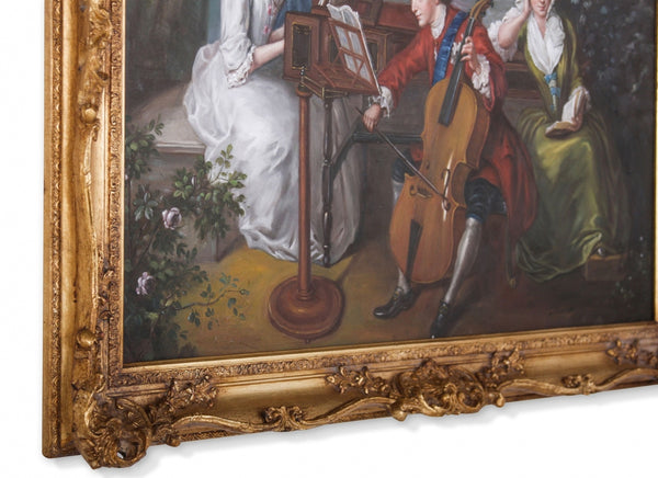 Oil Painting after 'The Music Party' in style of Philip Mercier