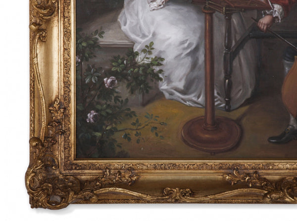 Oil Painting after 'The Music Party' in style of Philip Mercier