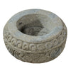 Large round stone planter, hand carved