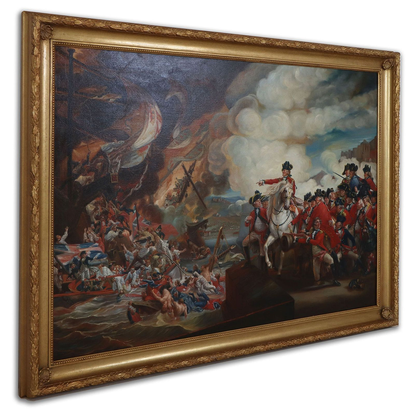 The Defeat of the Floating Batteries at Gibraltar in the style of John ...